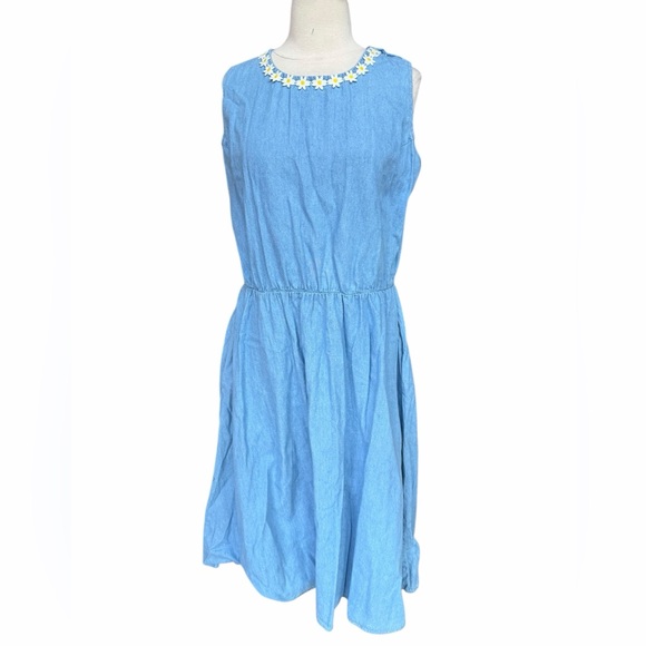 Vintage | Dresses | 99s Kdk Designs Light Wash Lightweight Denim ...